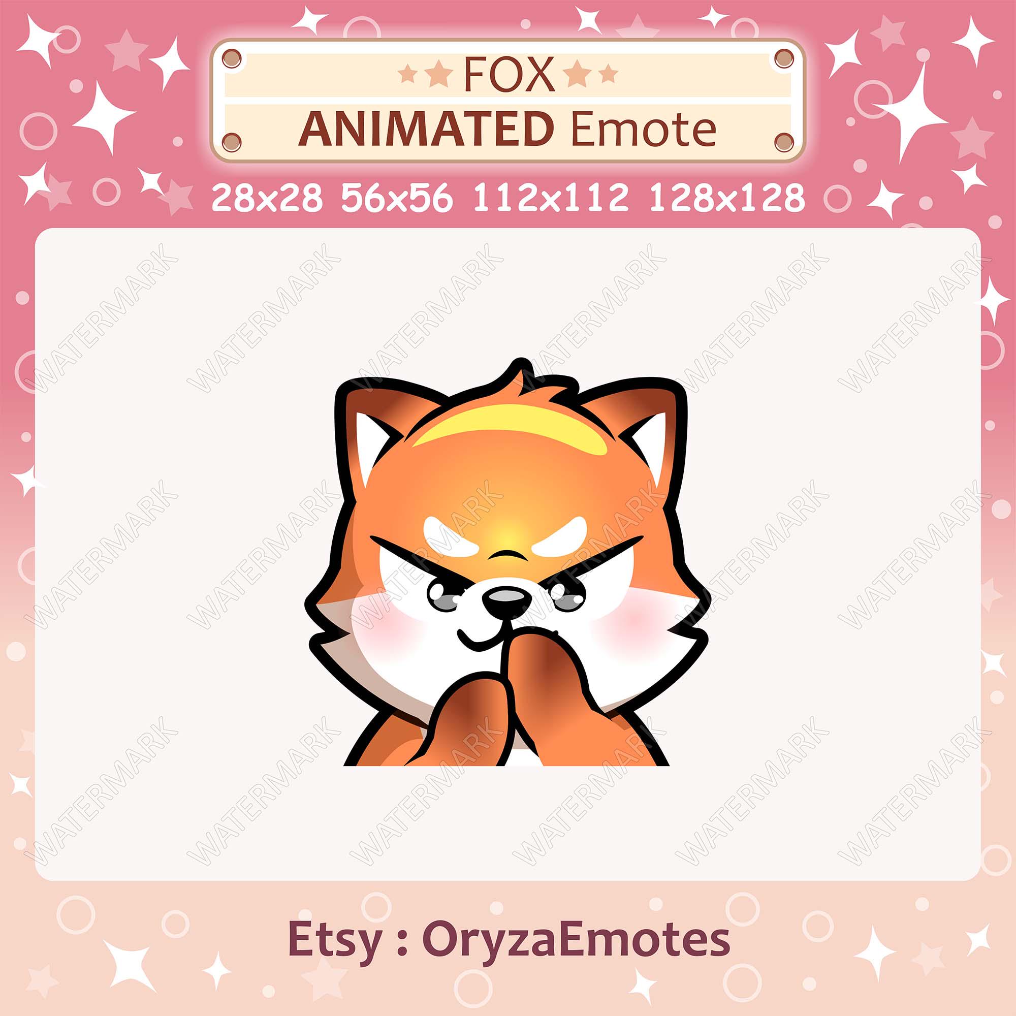 Animated Emote Fox Evil Plan Emote / Twitch & Discord Evil Red Fox ...