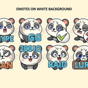 Panda Emotes Pack #5 / Emotes for Twitch Emote, Discord Emote, and ...