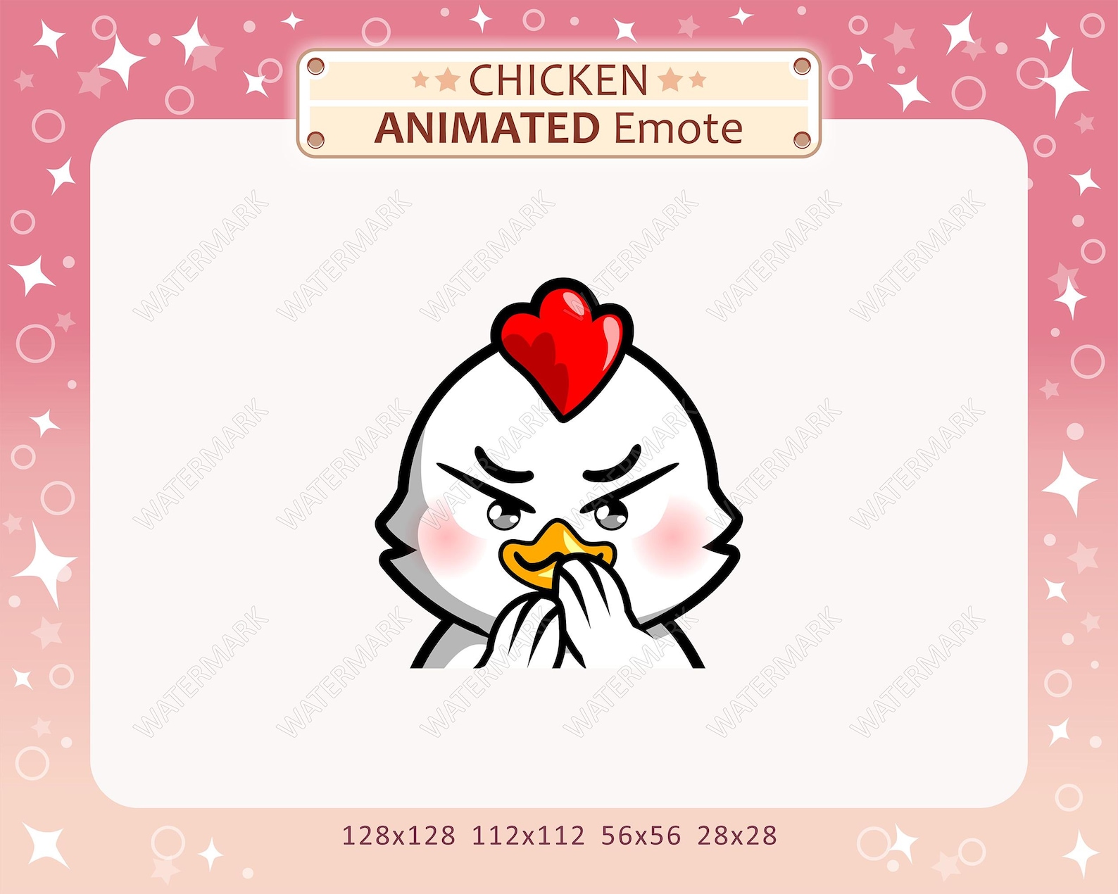 Animated Chicken Emote / Evil Plan / Scheming Face Emote / Evil Chicken ...