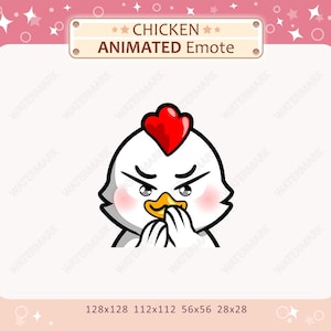 Animated Chicken Emote / Evil Plan / Scheming Face Emote / Evil Chicken ...
