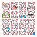 White Bunny Emotes X 46 for Twitch & Discord Emote | White Rabbit ...