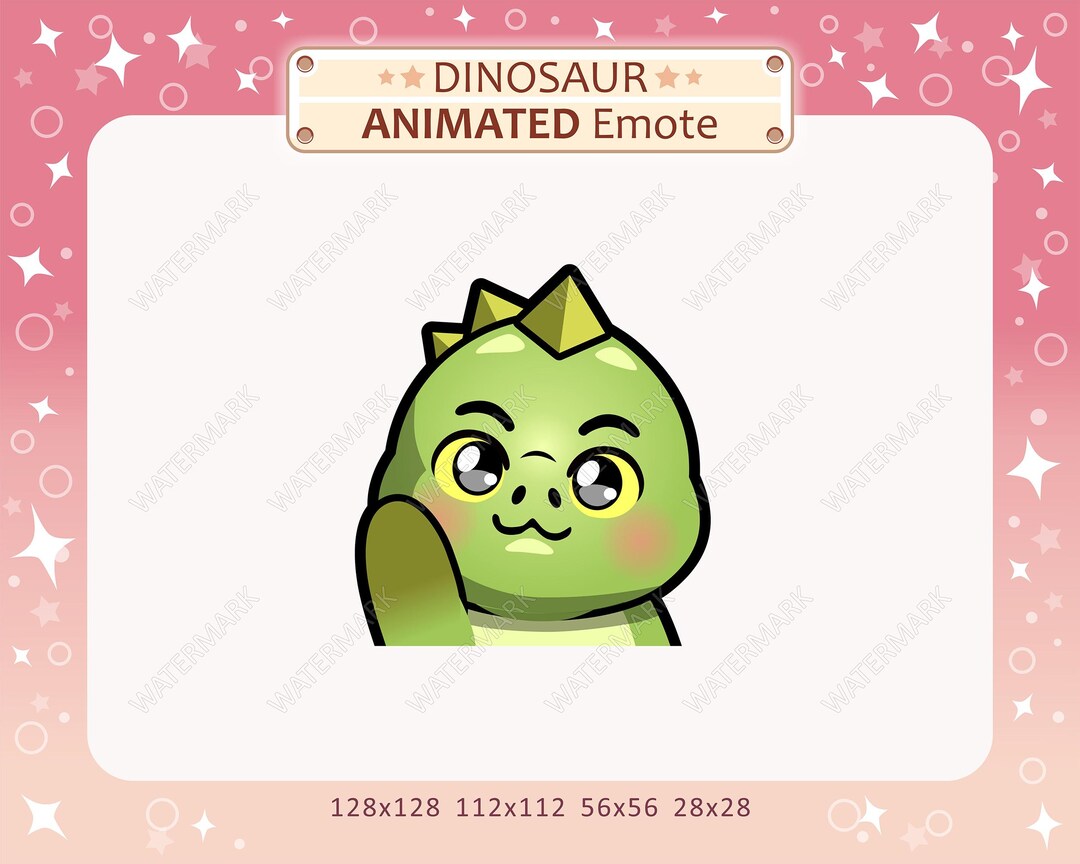 Animated Dinosaur Emote / Waving Emote / Hello Emote / Hi or Bye Emote ...