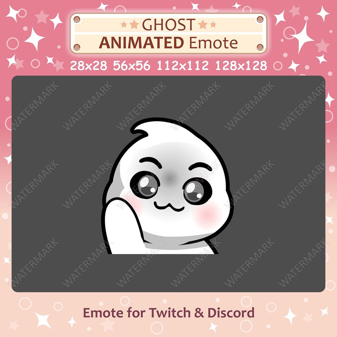 Animated Emote Ghost Waving Emote / Twitch & Discord Halloween Hello ...