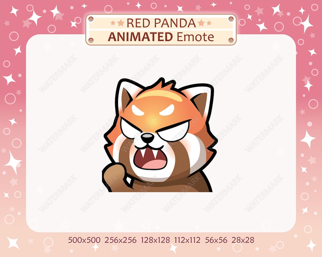 Animated Angry Red Panda Emote for Twitch, Discord, Youtube, Facebook ...