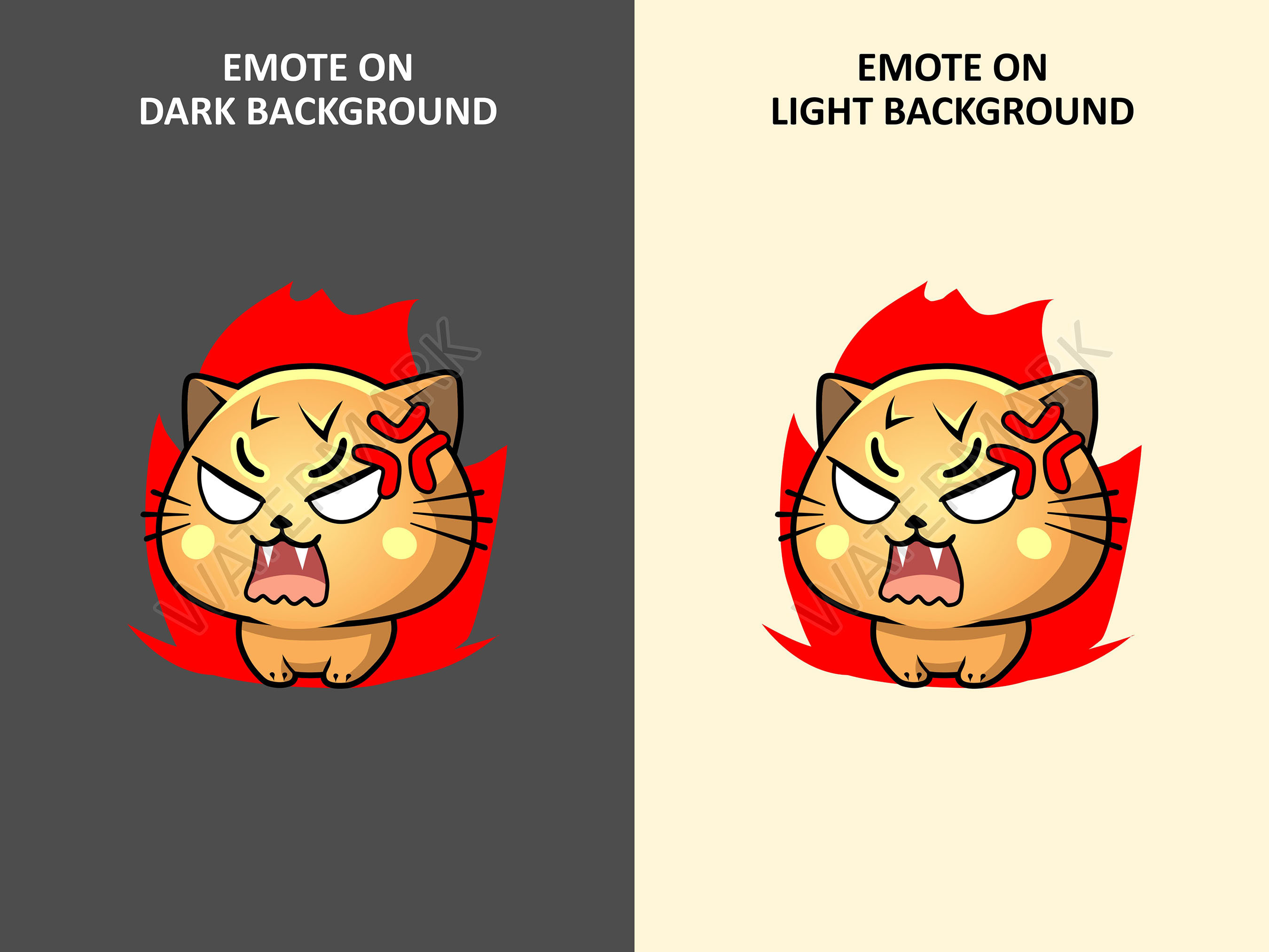 Angry Ginger Cat Animated Emote for Twitch Discord and - Etsy