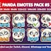 Panda Emotes Pack 5 / Emotes for Twitch Emote, Discord Emote, and ...