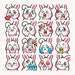 White Bunny Emotes X 46 for Twitch & Discord Emote | White Rabbit ...