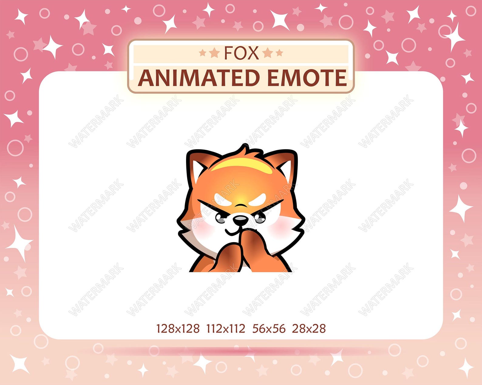Animated Fox Emote, Evil Plan Emote, Scheming Face Emote, Evil Red Fox ...
