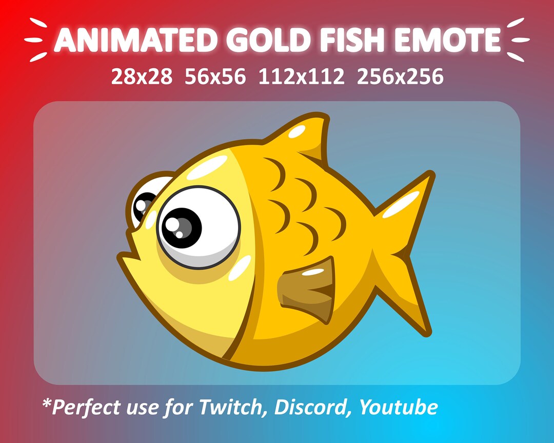 Gold Fish Animated Emote for Twitch, Discord, and Youtube / Animated ...