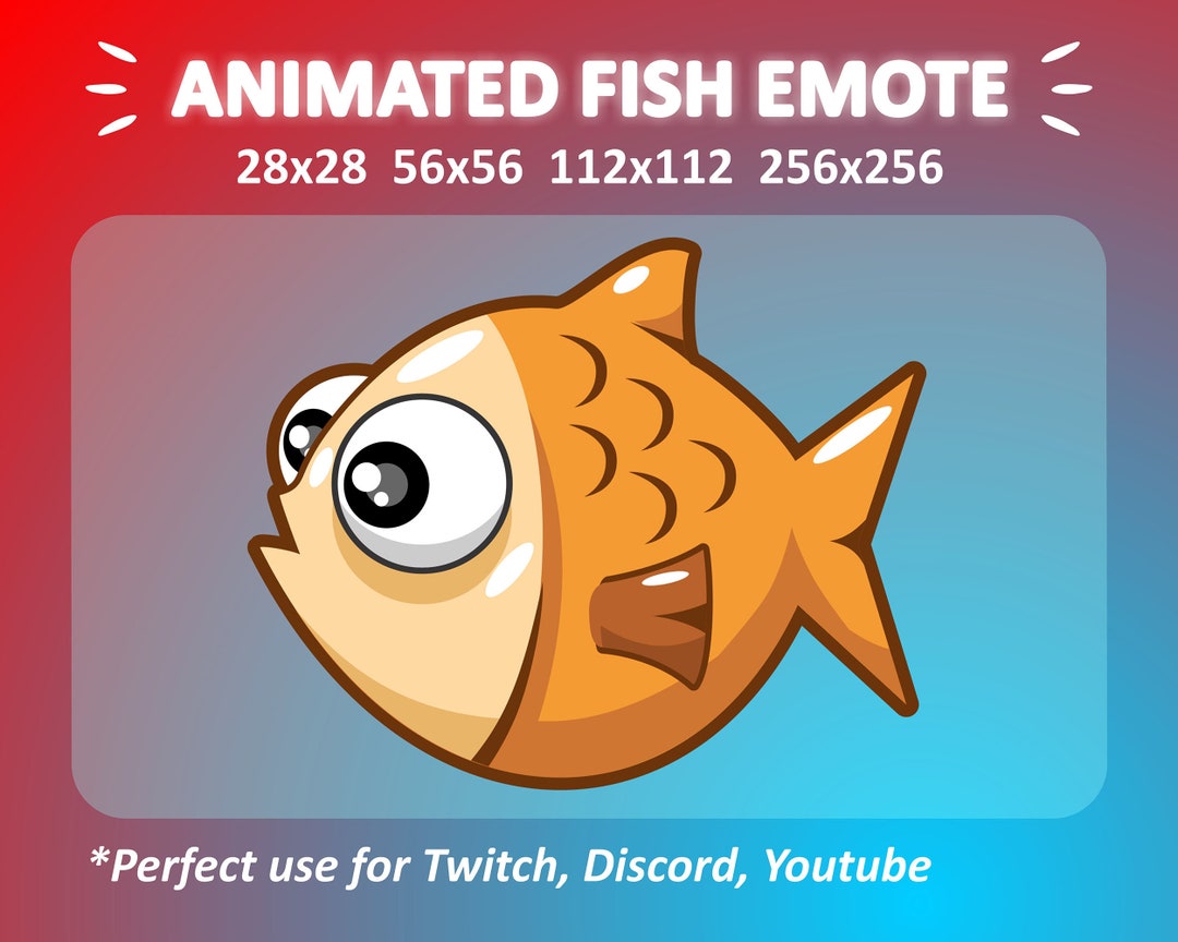 Fish Animated Emote for Twitch, Discord, and Youtube / Animated Fish ...