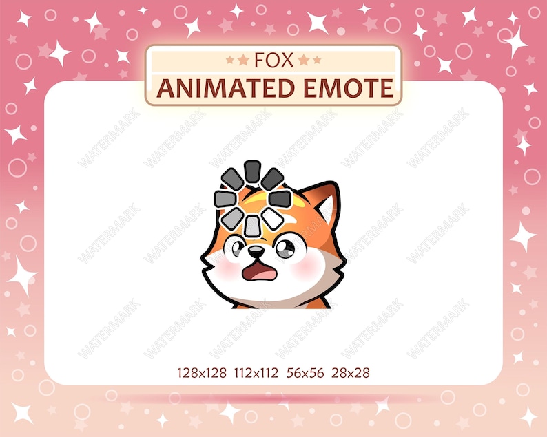Animated Fox Emote, Loading Sign Emote, Confused Emote, Twitch Emote ...