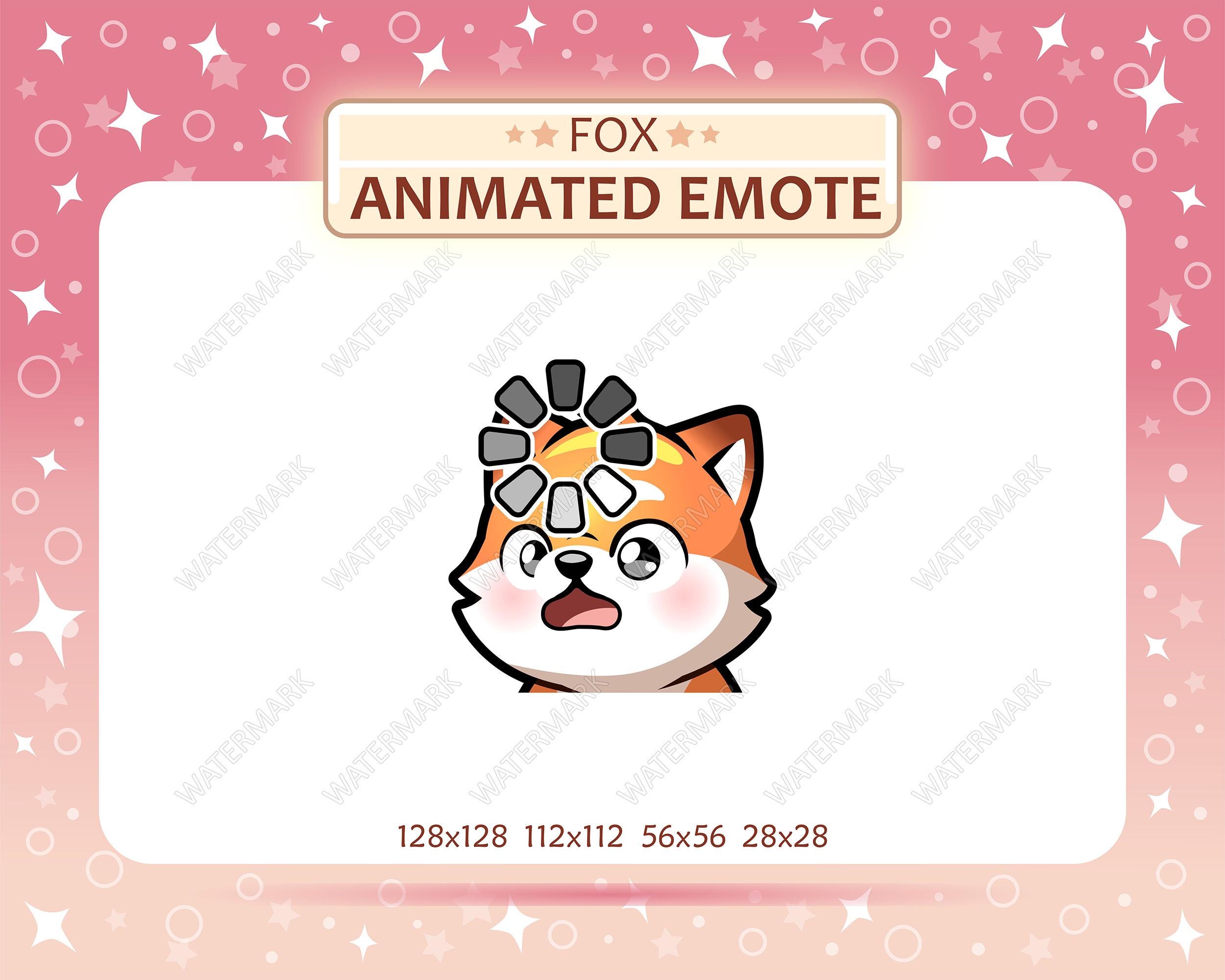 Animated Fox Emote, Loading Sign Emote, Confused Emote, Twitch Emote ...
