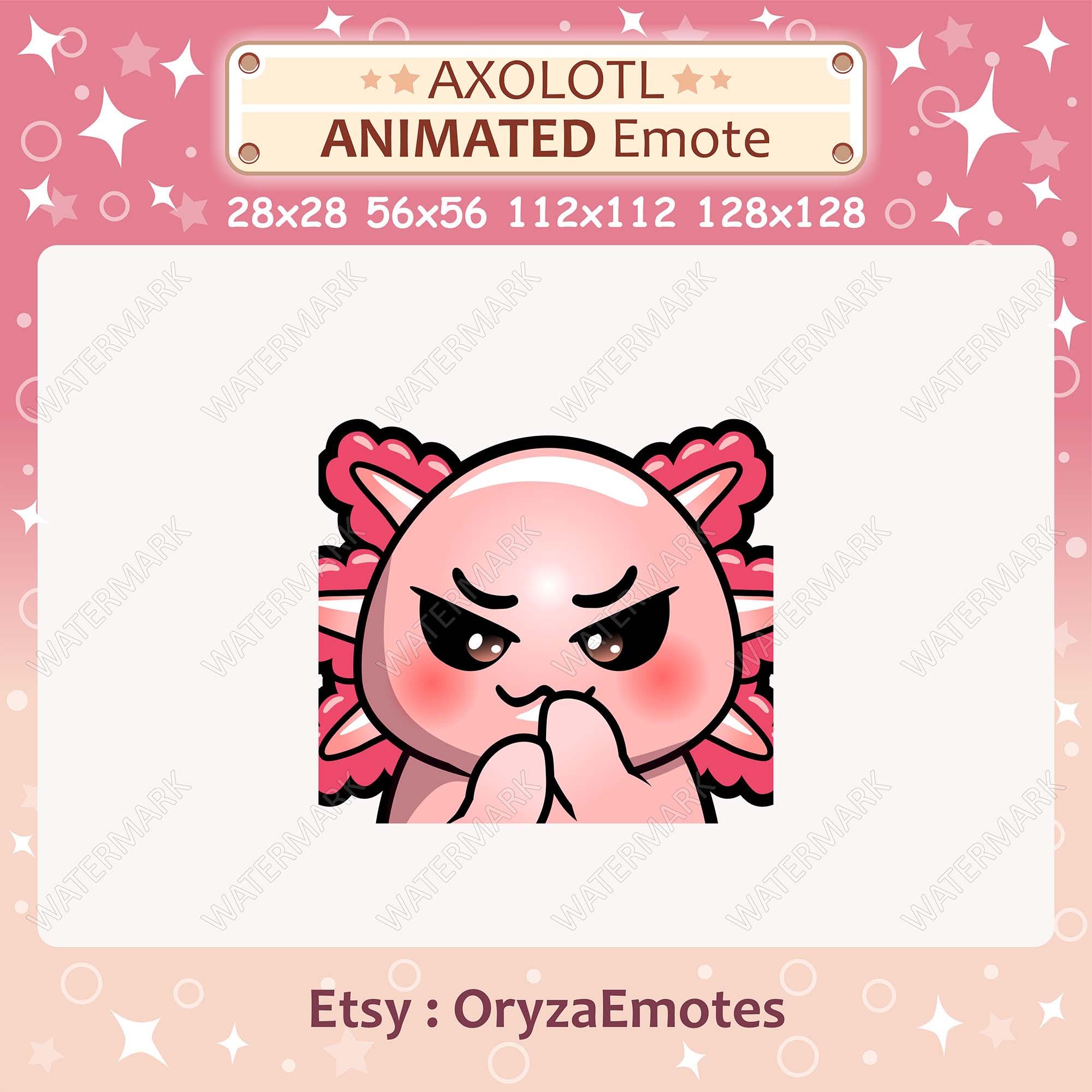 Animated Emote Axolotl Evil Plan Emote / Twitch & Discord Scheming Face ...