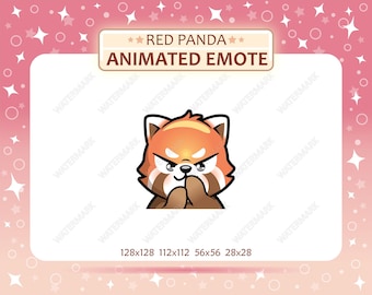 Animated Red Panda Emote / Evil Plan / Scheming Face / Evil Red Panda ...