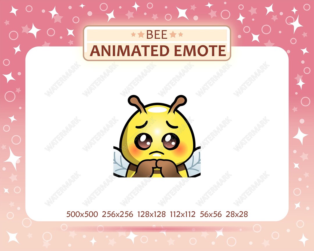 Animated Bee Emote, Shy and Begging Emote, Twitch Emote, Discord Emote ...