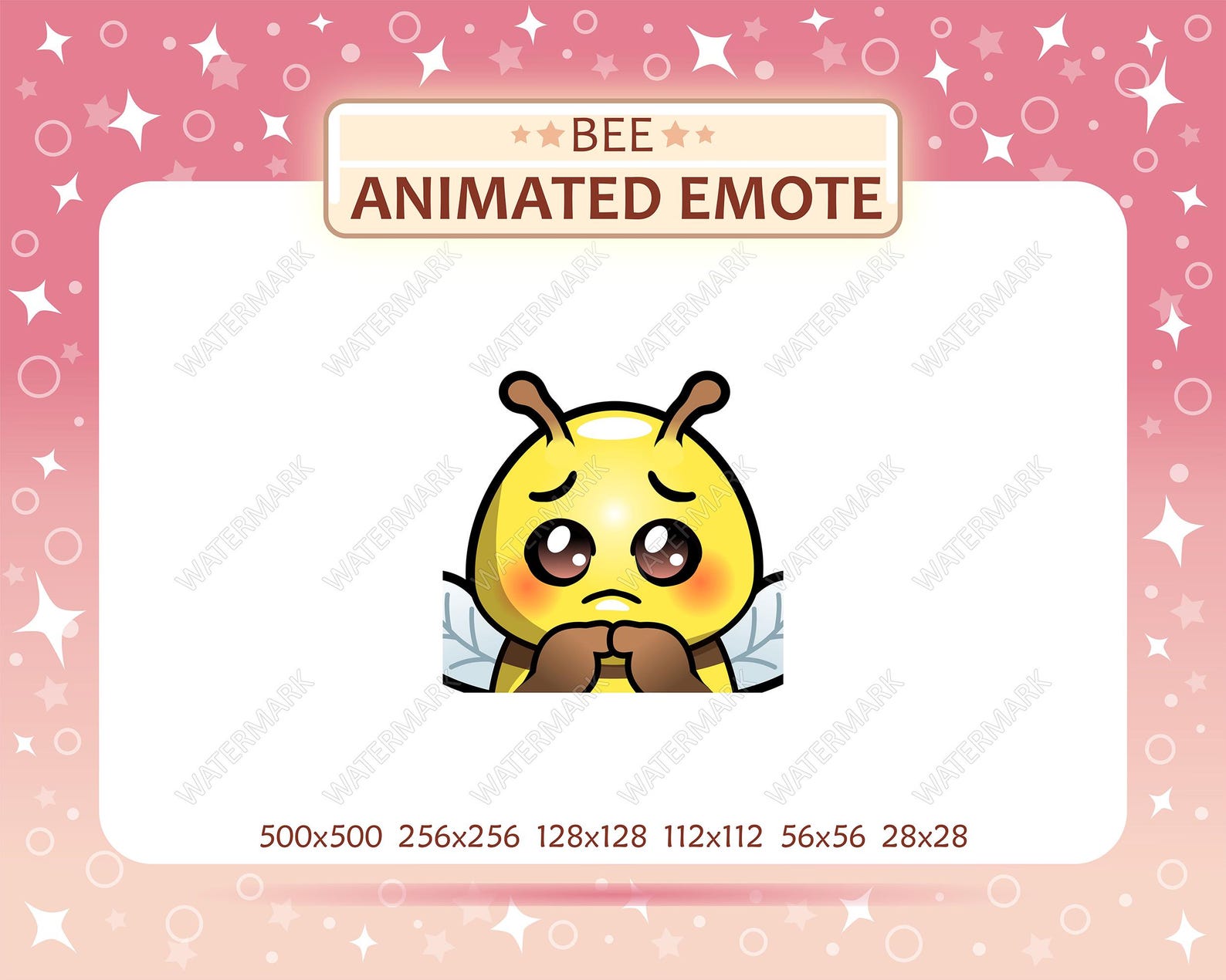 Animated Bee Emote, Shy and Begging Emote, Twitch Emote, Discord Emote ...