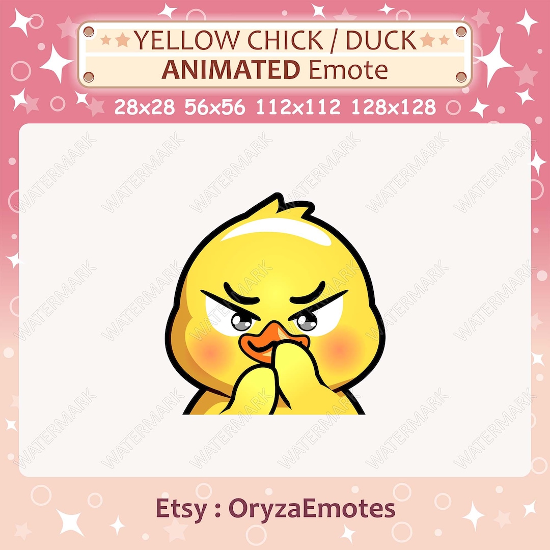 Animated Emote Yellow Chick / Duck Evil Plan Emote | Twitch & Discord ...