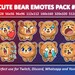 Cute Bear Emotes Pack #1 / Emotes for Twitch Emote, Discord Emote, and ...