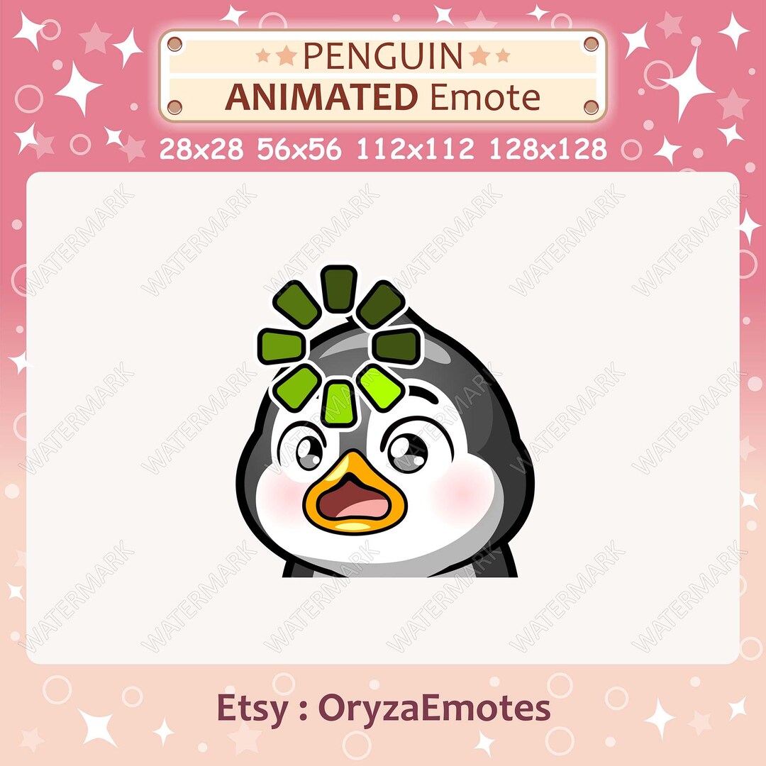Animated Emote Penguin Loading Sign Emote, Penguin Confused Emote ...