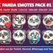 Panda Emotes Pack #1 / Emotes for Twitch Emote, Discord Emote, and ...