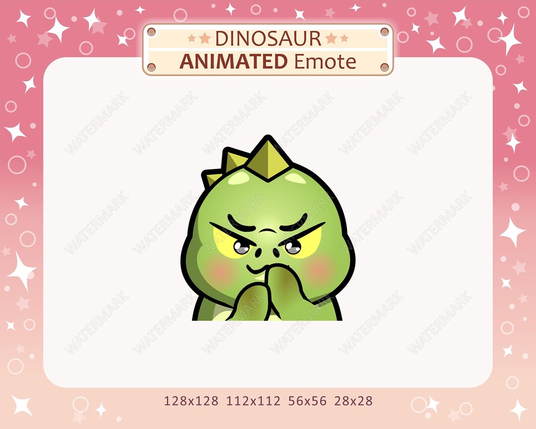 Animated Dinosaur Emote / Evil Plan Emote / Scheming Face / Evil ...