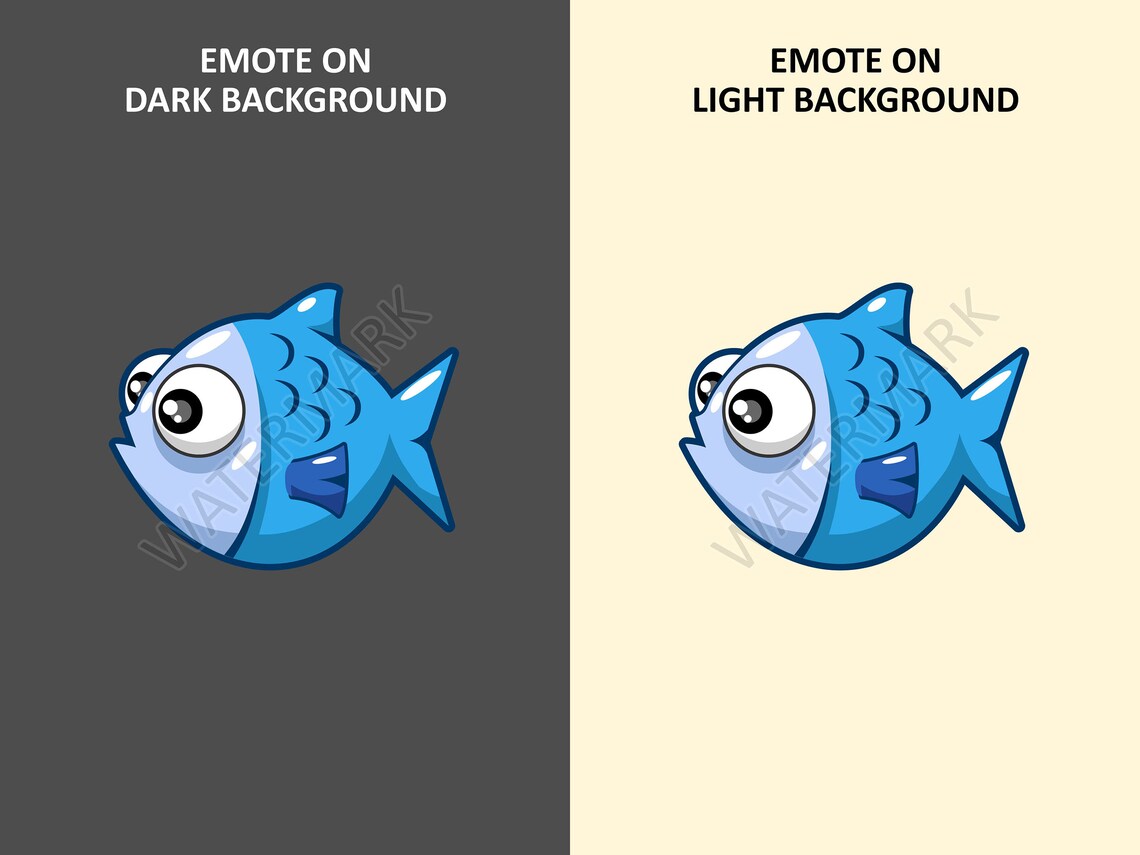 Blue Fish Animated Emote for Twitch, Discord, and Youtube / Animated ...