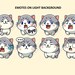 Gray Cat Emotes Pack #3 / for Twitch Emote, Discord Emote, and Whatsapp ...