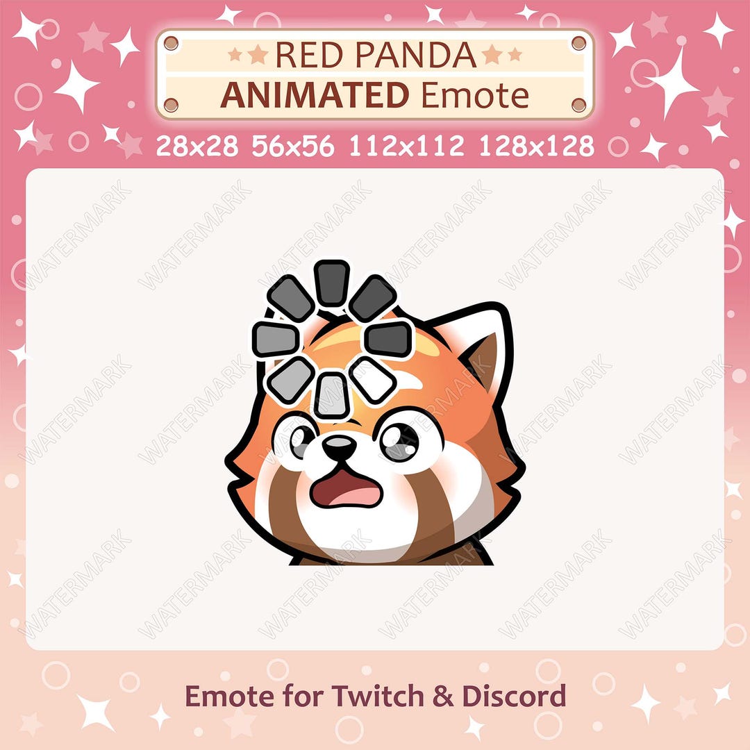 Animated Emote Red Panda Loading Sign Emote, Red Panda Confused Emote ...