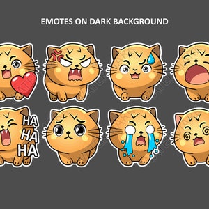 Ginger Cat Emotes Pack #1 / for Twitch Emote, Discord Emote, and ...