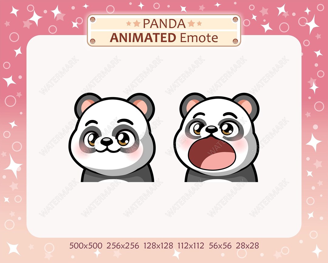 Animated Panda Mouth Open Closed Emote - Emote for Twitch, Discord ...