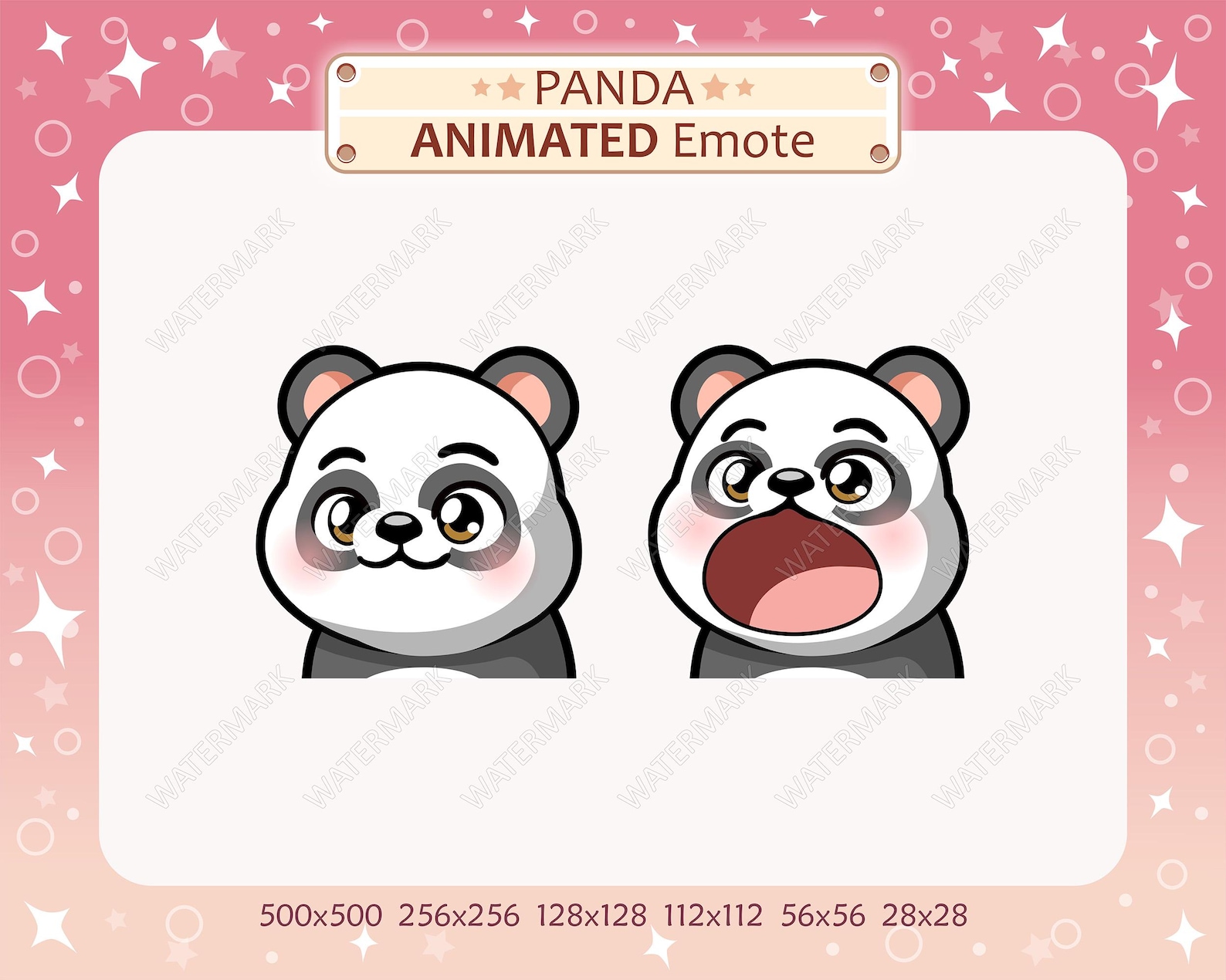 Animated Panda Mouth Open Closed Emote - Emote for Twitch, Discord ...