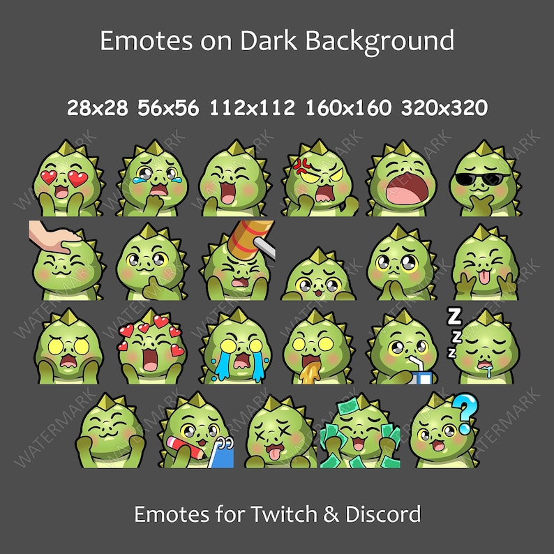 Dinosaur Emotes X 23 Pack 1 - Etsy