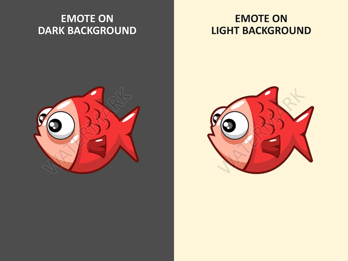 Red Fish Animated Emote for Twitch, Discord, and Youtube / Animated ...