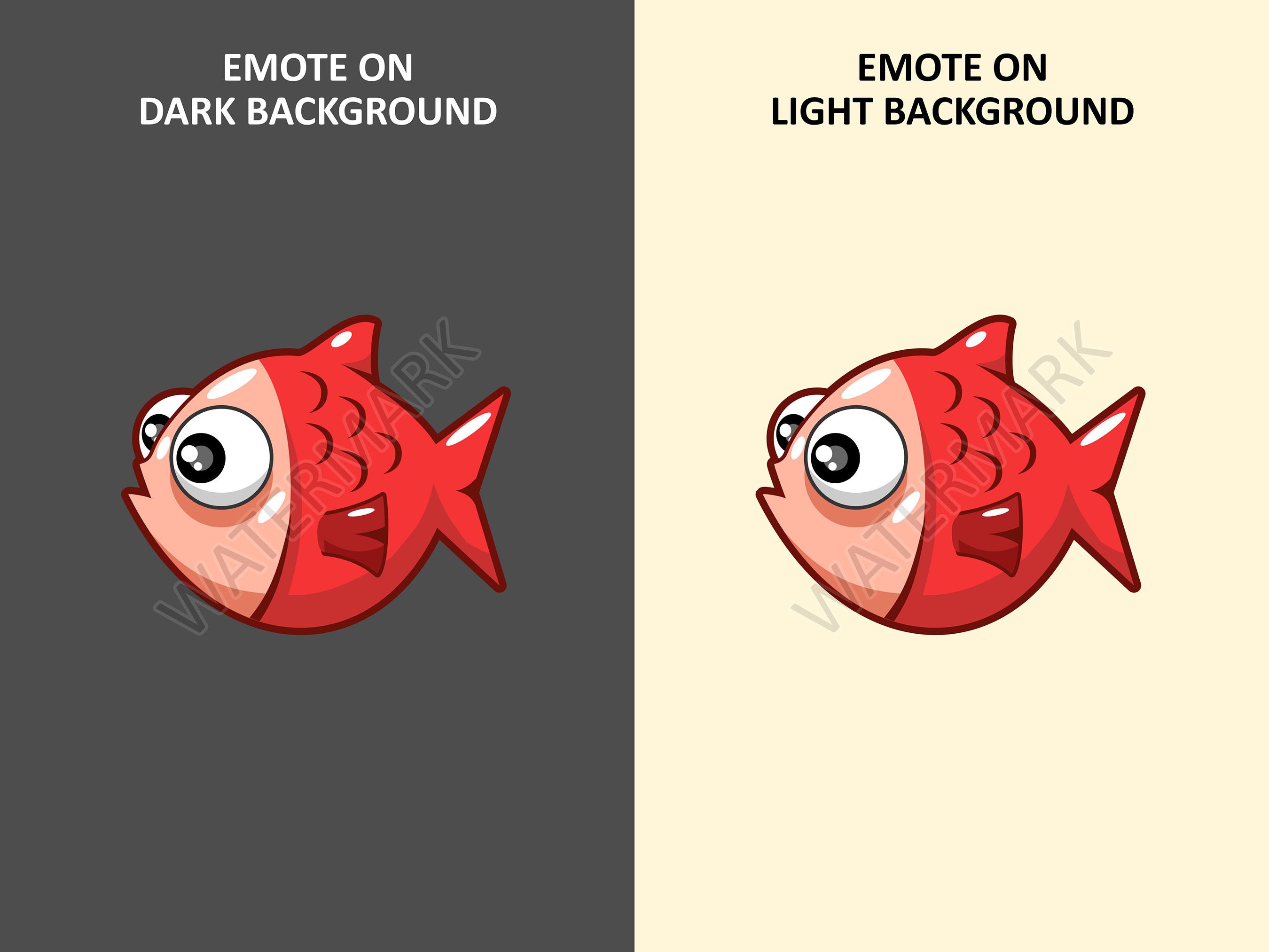 Red Fish Animated Emote for Twitch, Discord, and Youtube / Animated ...