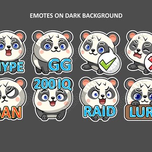 Panda Emotes Pack #5 / Emotes for Twitch Emote, Discord Emote, and ...