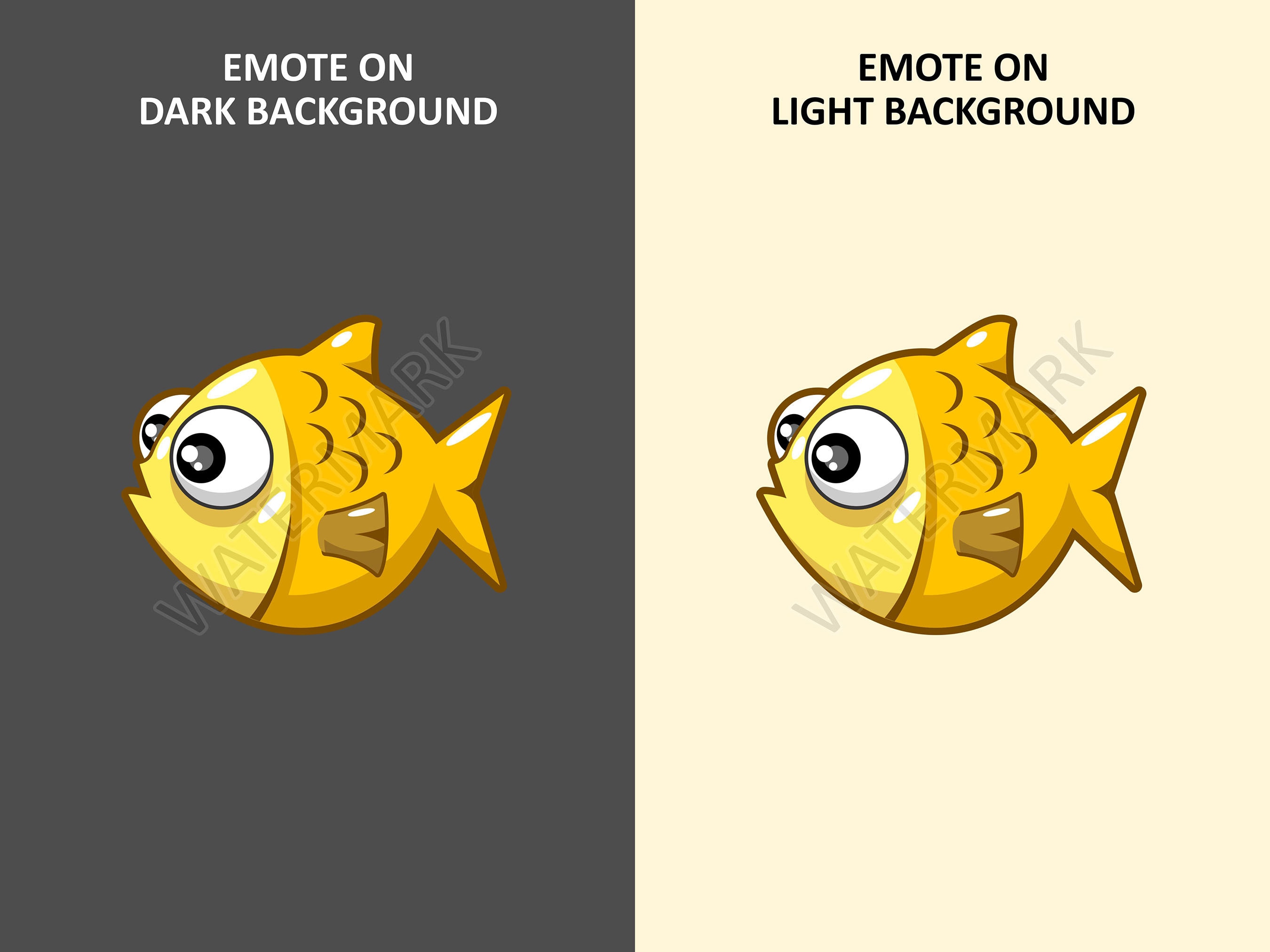 Gold Fish Animated Emote for Twitch, Discord, and Youtube / Animated ...