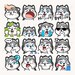Husky Dog Emotes X 46 for Twitch & Discord Emote Husky Dog Twitch Emote ...