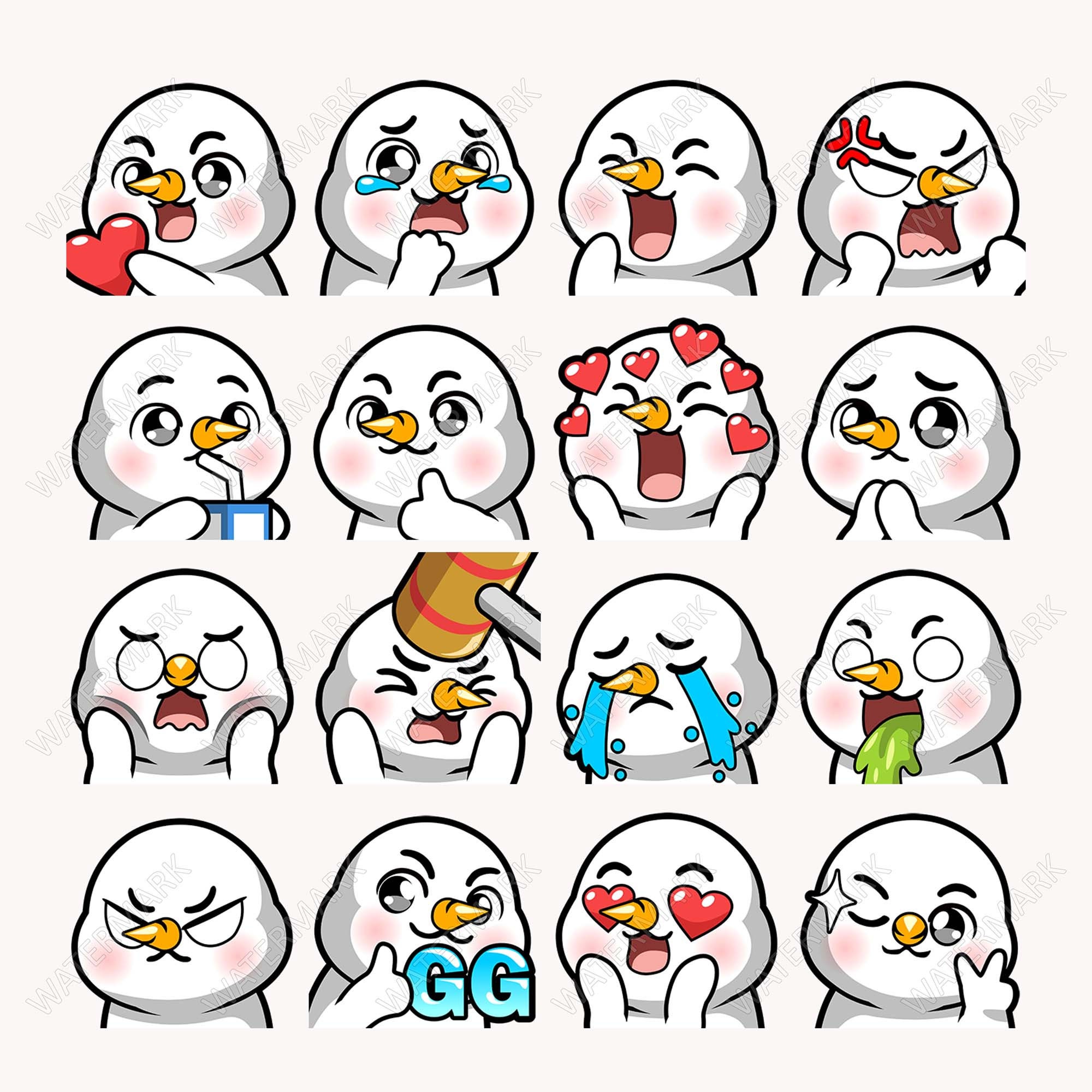 Snowman Emotes X 46 for Twitch & Discord Emote | Christmas Snowman ...