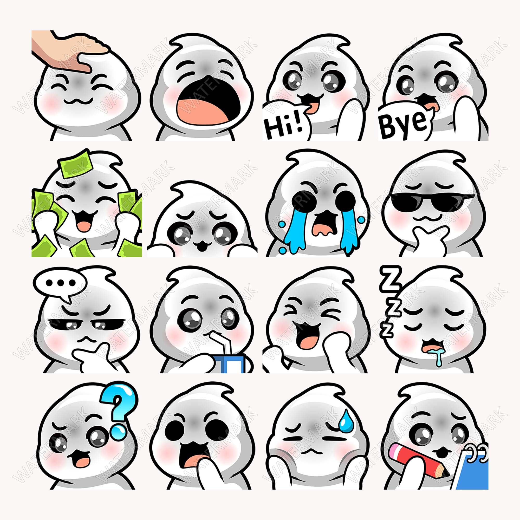 Ghost Emotes X 46 for Twitch & Discord Emote | Halloween Ghost Twitch ...