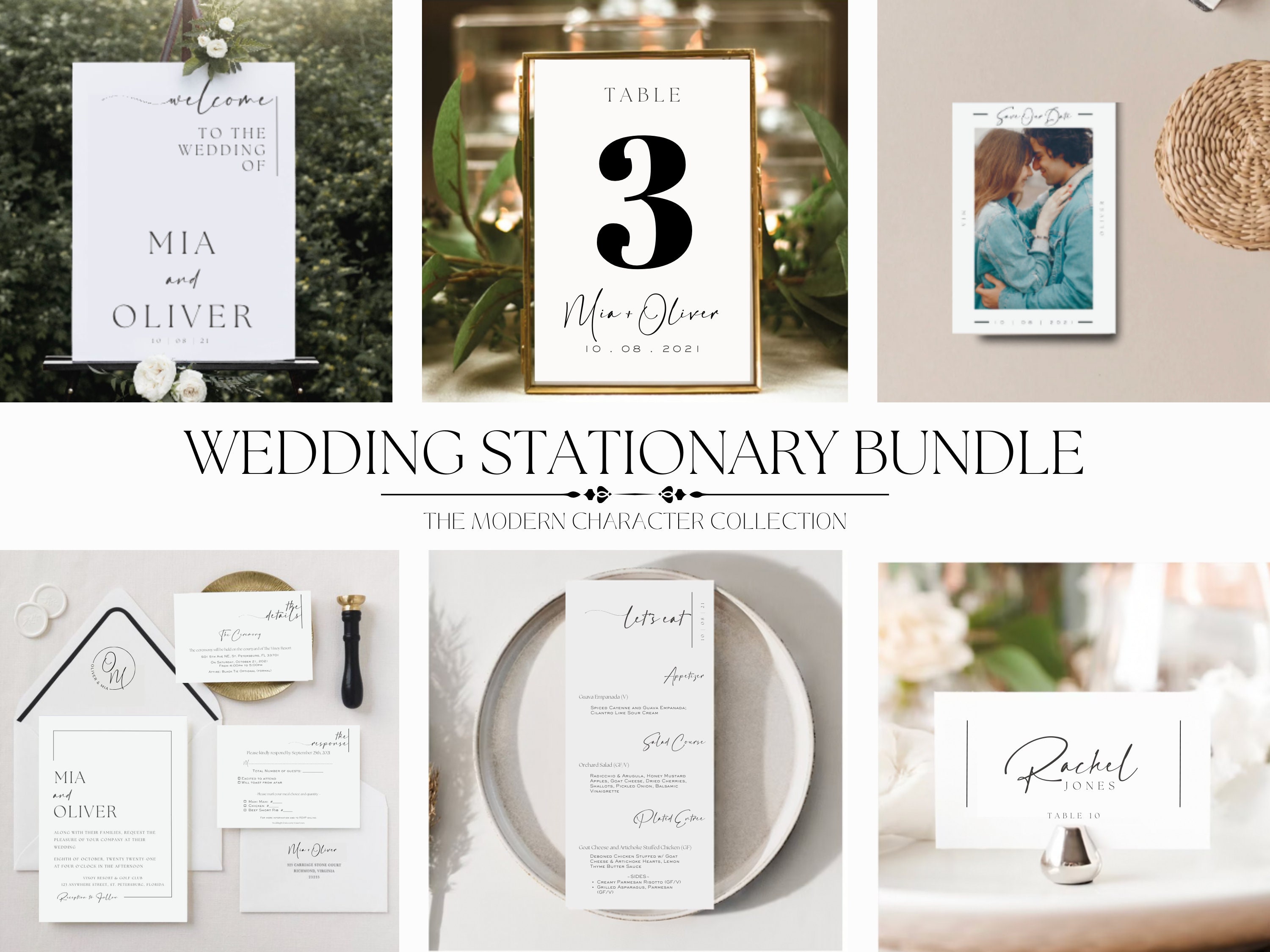 Wedding Template Bundle, Canva Template, Instant Download, Wedding ...