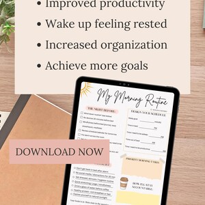 Productivity Morning Routine Tracker - Etsy