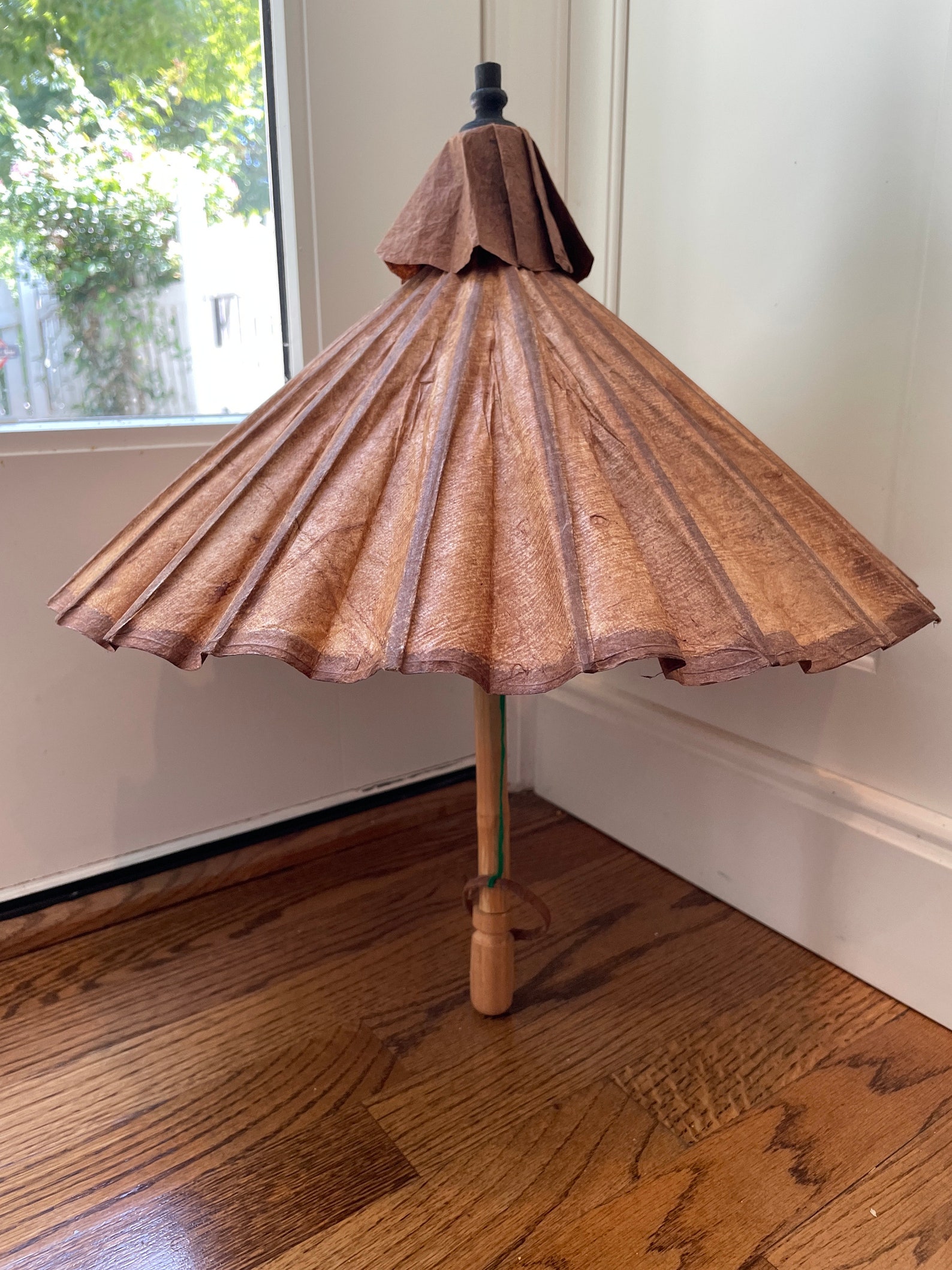 Vintage Japanese Umbrella, Brown, Parasol, Paper 21 Long - Etsy