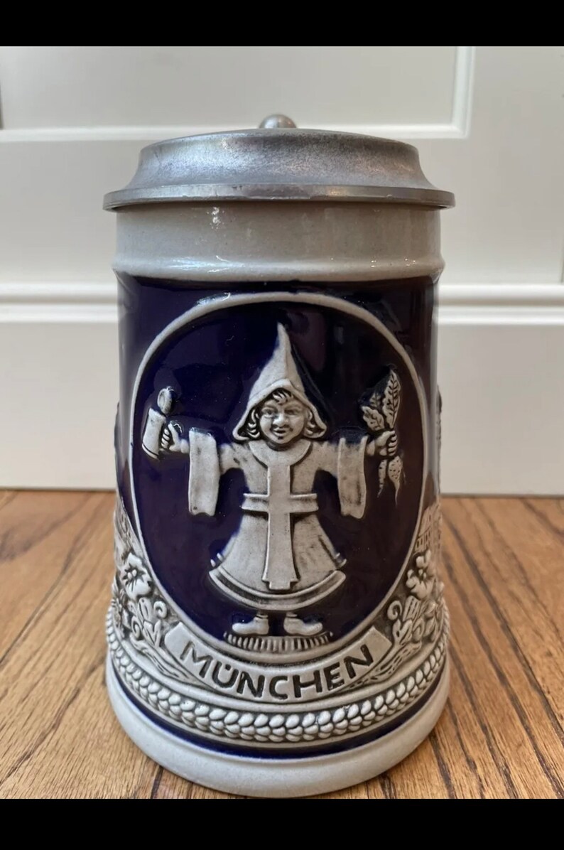 Mid-century Western Germany Gerz Beer Stein With Münchner Kindl (munich ...