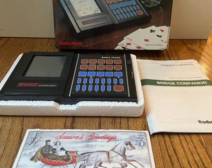 Vintage Radio Shack Saitek Bridge Companion Electronic Game Tested ...