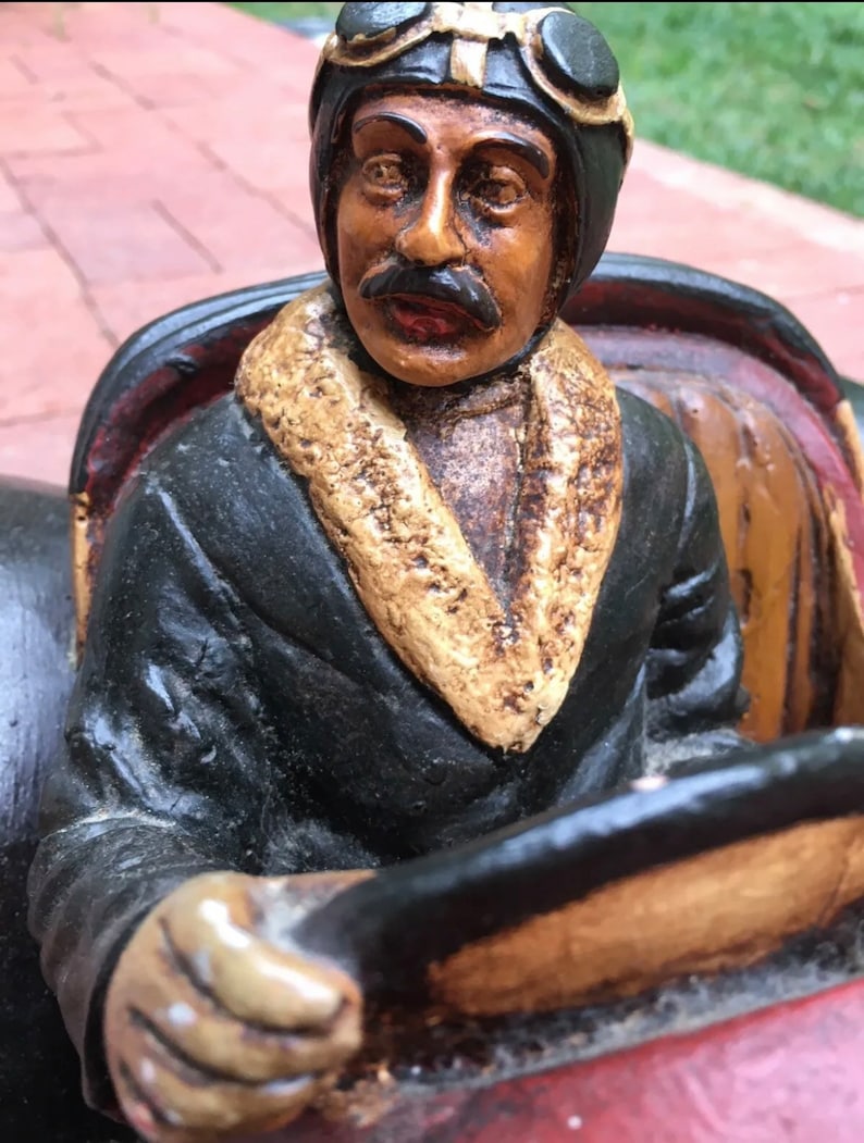 Vintage Classic Large Racing Sport Car Bugatti Model Sculpture With ...