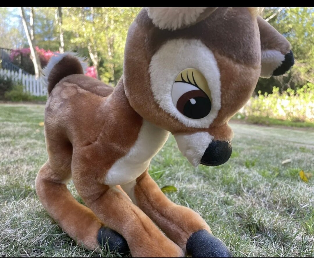 Disney Land Walt Disney World Bambi Standing Plush 17 Vintage 1980's ...
