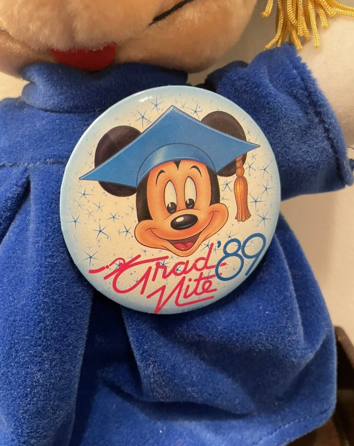 Graduation Mickey Mouse Disneyland Plush Blue Gown Yellow - Etsy