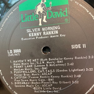 Kenny Rankin LP Record Album Silver Morning 1974 Little David LD-3000 ...