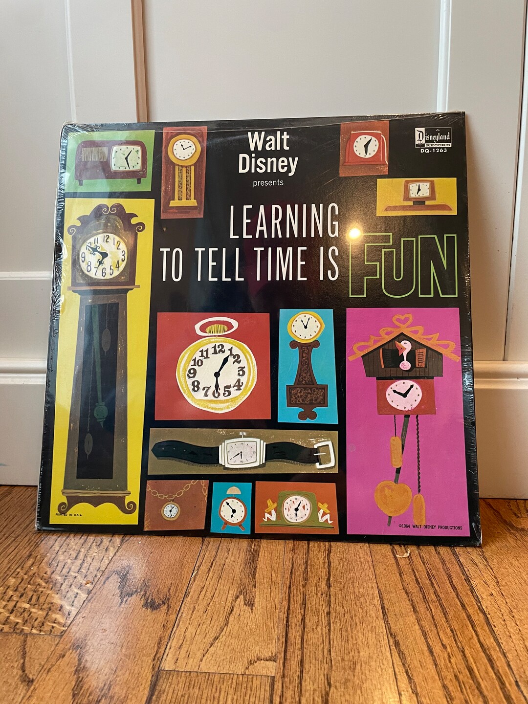 Walt Disney Learning to Tell Time is Fun Vinyl 1964 DQ-1263 Vintage ...