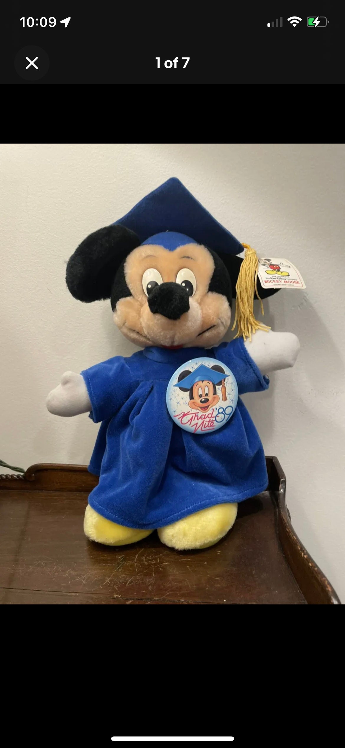 Graduation Mickey Mouse Disneyland Plush Blue Gown Yellow - Etsy